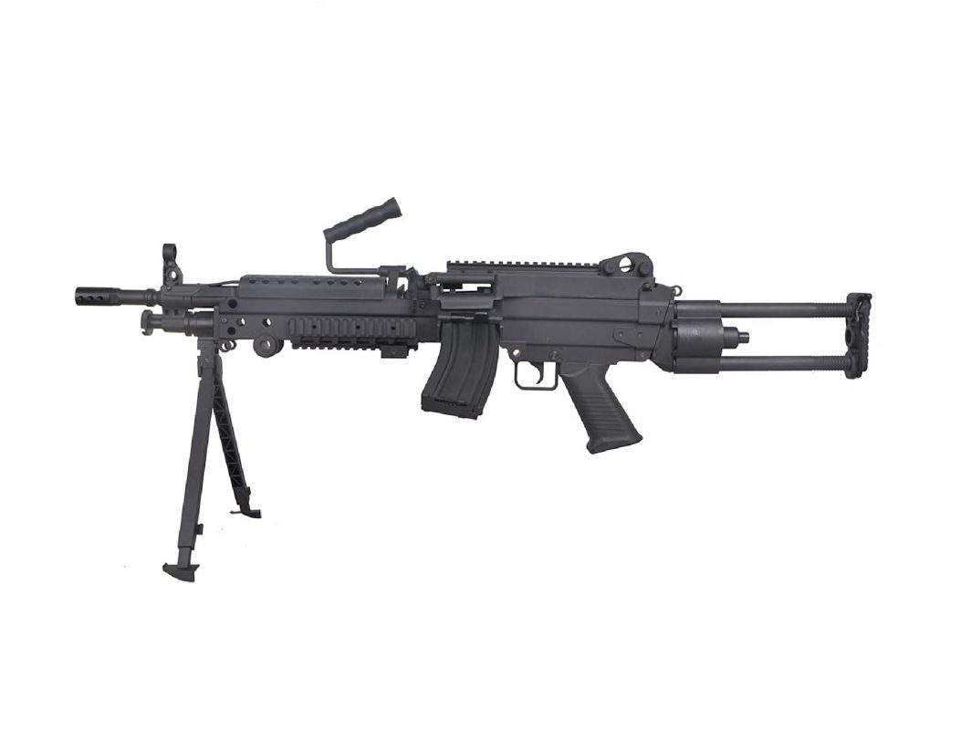 Airsoft Cybergun-M249 Para Fn Herstal Minimi AEG Nylon Keymod/Fibre de ...