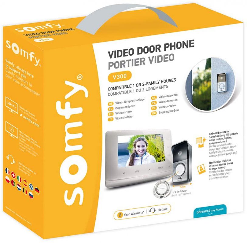 Somfy 2401547 - Visiophone V300, Interphone Vidéo écran 7 Pouces ...