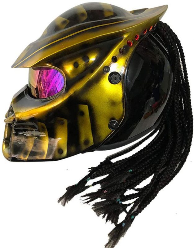 WGIRL Casque De Moto Predator Masque Complet en Fibre De Carbone Iron ...